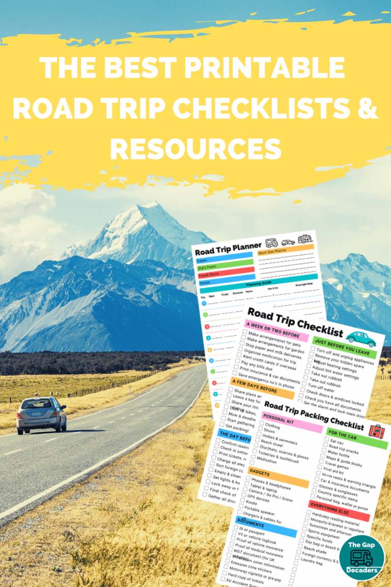 The Best Printable Road Trip Checklists | The Gap Decaders